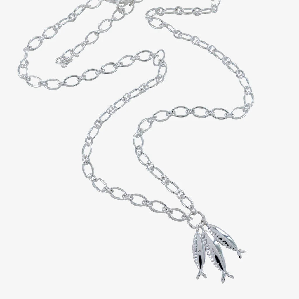 Mackerel Chunky Silver Necklace – Just Lily